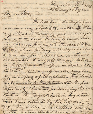 "Letter to Sophia Chase" by Philander Chase