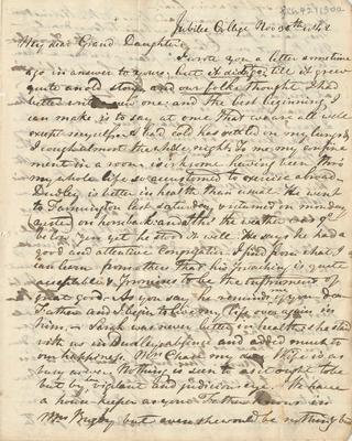 "Letter to Mary Olivia Chase" by Philander Chase