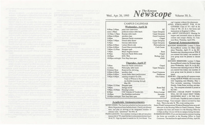 "Newscope - April 26, 1995"