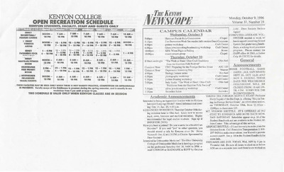 "Newscope - October 9, 1996"